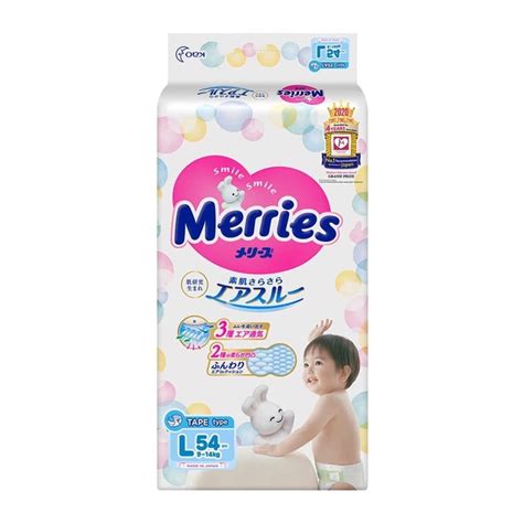 Подгузники Merries (Мерриес) L (9-14kg) 54шт – фото, отзывы ...