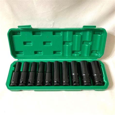 ディープソケット 10本 セット 六角 軸 レンチ 差込角 127mm 12 Diy インパクト ボルト ラチェット ソケットレンチ 車