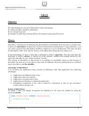 Lab Inheritance Oop Sp Docx Pdf Object Oriented Programming