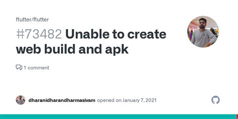 Unable To Create Web Build And Apk · Issue 73482 · Flutterflutter