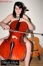 Chubby Brunette Babe Loves Playing A Cello Completely Naked 15 Photos