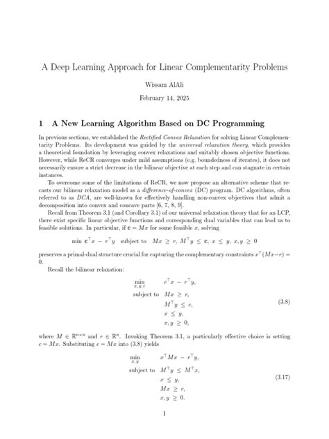 Paper 1 Pdf Mathematical Optimization Linear Programming