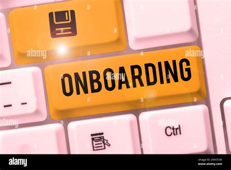 Writing Displaying Text Onboarding Internet Concept Action Process Of Integrating A New