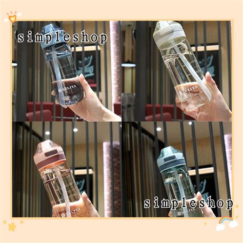 ขวดน้ํา แบบพกพา ปลอด Bpa ขนาด 650 มล พร้อมหลอดดูด Shopee Thailand