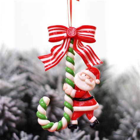 ของตกแต่ง ต้นคริสต์มาส ไม้เท้า คริสมาสต์ Christmas Decorate ซานต้า สโน