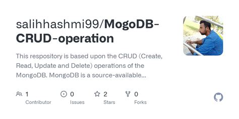 Github Salihhashmi99mogodb Crud Operation This Respository Is Based