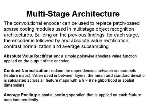 Learning Convolutional Feature Hierarchies For Visual Recognition Koray