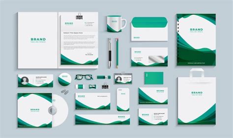 Premium Vector Modern And Creative Elegant Curve Stationery Design