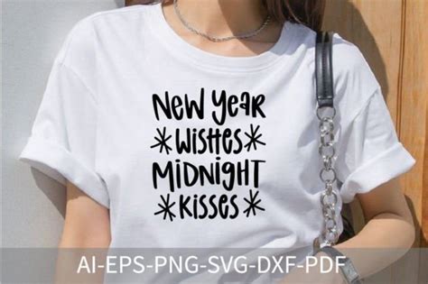 New Year Wishes Midnight Kisses Graphic By TheCreativeCraftFiles