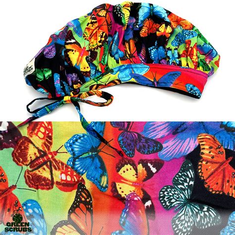 New Galaxy Tie Bouffant Scrub Hats By Green Scrubs