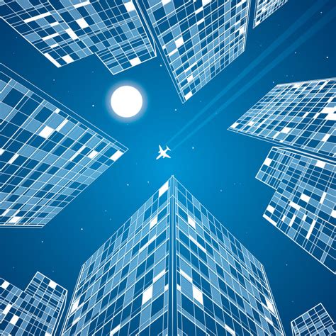 城市建筑轮廓矢量插图图片 矢量城市建筑轮廓插图设计素材 高清图片 摄影照片 寻图免费打包下载