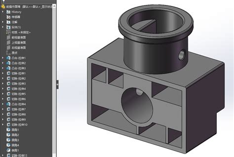 气路手动阀（手扳阀）solidworks 2019模型图纸下载 懒石网