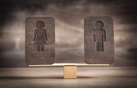 Balance Scale With A Male And Female Symbols Stock Image Image Of Discrimination Position