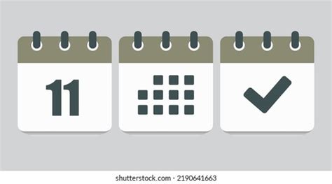 Set Vector Icons Page Calendar Number Stock Vector Royalty Free