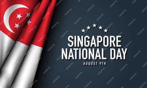 Premium Vector Singapore National Day Background Design