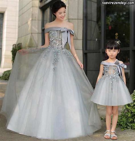 ست مادر دختر مجلسی ۸۳ مدل لباس مجلسی جدید و شیک ۲۰۱۹ ۹۸ • مجله