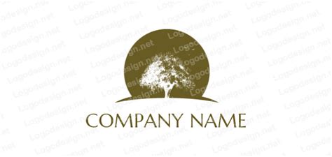 Tree Inside Circle Logo LogoDix