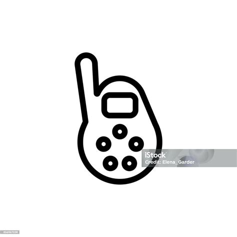 베이비 모니터 선 아이콘입니다 개요 어린이 Webstie 및 모바일 응용 프로그램의 디자인에 대 한 기호 신생아 무 전기 야