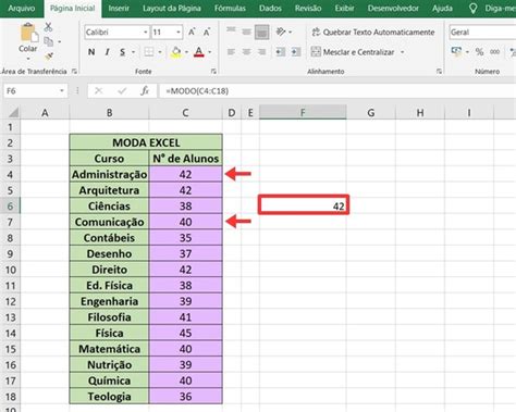 Como Calcular A Moda No Excel