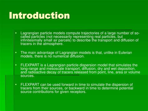 Ppt The Lagrangian Particle Dispersion Model Flexpart Powerpoint Presentation Id5122696