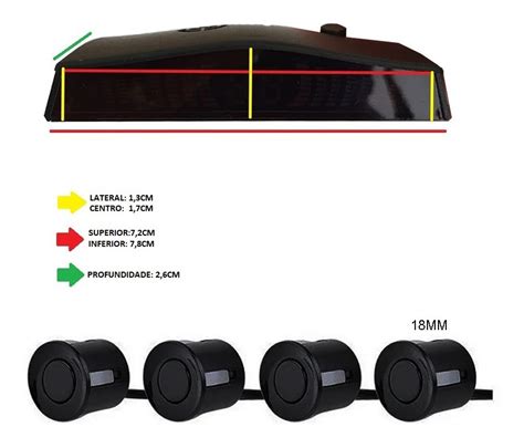 Sensor De Aproximação Sensores Ré Display Led Cor Preto Mercado Livre