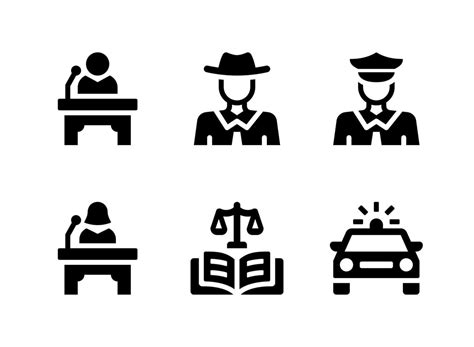 Simple Set Of Justice And Law Related Vector Solid Icons 13222542