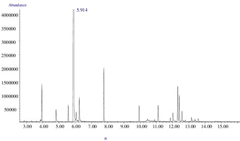 Gc Ms Chromatogram Of Essential Oil Download Scientific Diagram