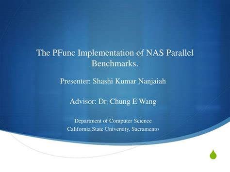 Ppt The Pfunc Implementation Of Nas Parallel Benchmarks Powerpoint