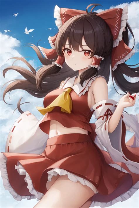 [holara] 동방 프로젝트 레이무 하쿠레이 [일러스트레이션] 무료 Ai 이미지 비디오 프롬프트 생성기