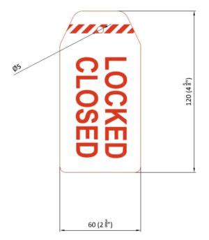 Red Locked Closed Tag Total Lockout