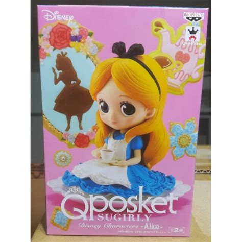 日本直送 日版 Q Posket 下午茶 愛麗絲 Sugirly Disney Characters Alice 原色 蝦皮購物