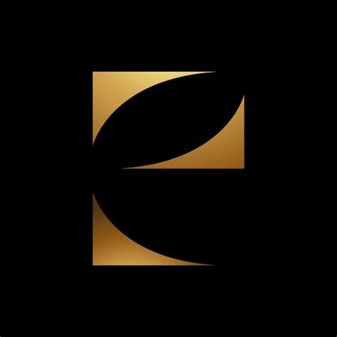 Premium Vector Golden Letter E Symbol On A Black Background Icon 9
