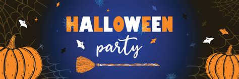 할로윈 파티에 대 한 축제 포스터입니다 휴가 대 한 수평 배너의 디자인입니다 10월에 대한 스톡 벡터 아트 및 기타 이미지 10월 가을 거미줄 Istock