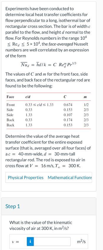 Answered Experiments Have Been Conducted To Determine Local Heat Transfer Coefficients For Flow