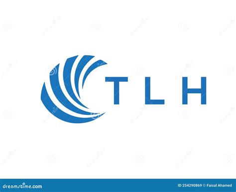 Tlh Letter Logo Design On White Background Tlh Creative Circle Letter