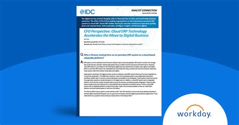 CFO Perspective On Cloud ERP Technology Workday US