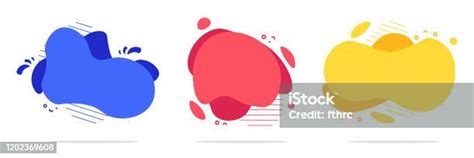 현대 추상 흐르는 액체 모양 벡터 배너 세트입니다 다른 색상의 평평한 기하학적 모양 웹 또는 인쇄 디자인에서 바로 사용할 수 있는 템플릿입니다 가격에 대한 스톡 벡터 아트