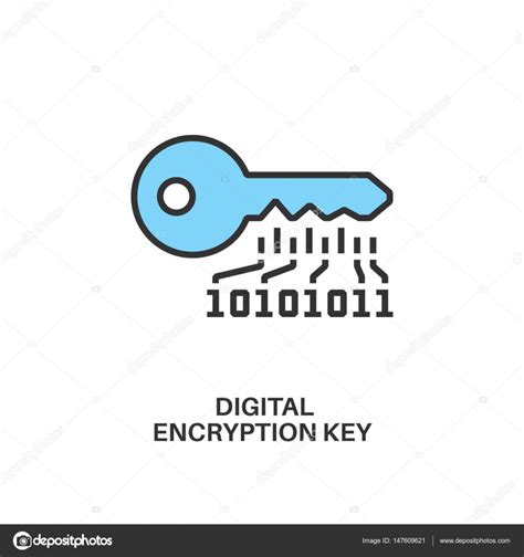 digital encryption key icon stock vector image by ©olhakostiuk 147609621