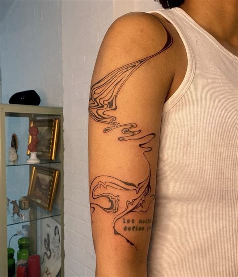 Pin By C On Quick Saves Around Arm Tattoo Swirl Tattoo Line Tattoos