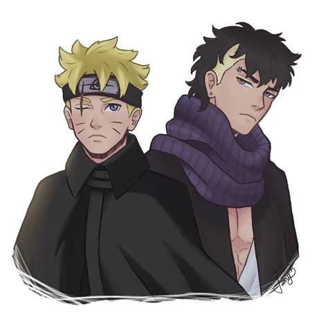 Boruto And Kawaki Timeskip Anime Art Boruto Naruto Next
