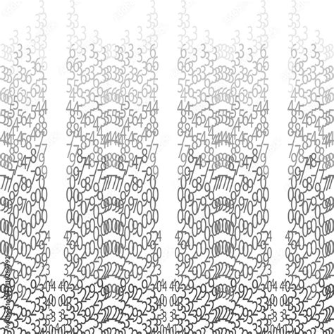 Binary Code Black And White Background With Digits On Screen Algorithm