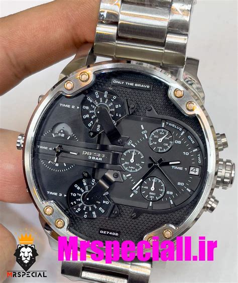 ساعت دیزل هفت موتوره مردانه استیل صفحه مشکی Diesel Mrdaddy 020716