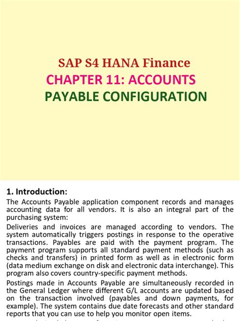 Sap S 4hana Accounts Payable Configuration Pdf Accounts Payable Money
