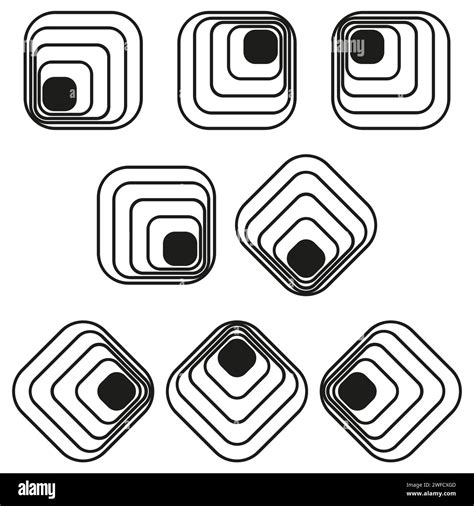 Line Figures Perspective Geometric Element Vector Illustration Stock
