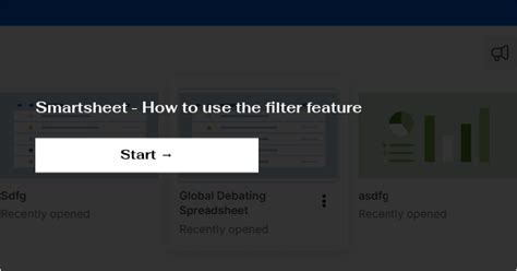 Smartsheet How To Use The Filter Feature