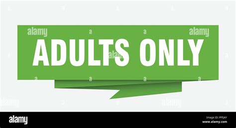 Adults Only Sign Adults Only Paper Origami Speech Bubble Adults Only