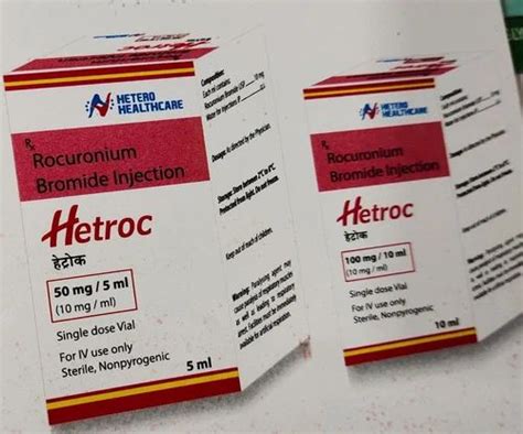 Rocuronium Bromide Injection 50mg 100mg 50mg 5ml At ₹ 250 Piece In