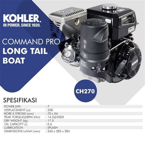 Jual Kohler Ch 270 - 7 Ltb ( Long Tail Boat ) | Engine / Mesin ...