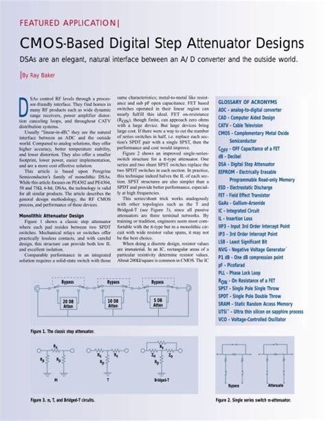 Cmos Based Digital Step Attenuator Designs Peregrine