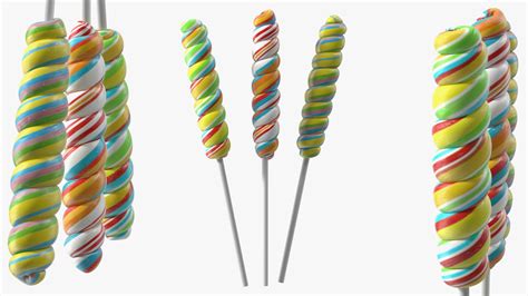 미니 트위스트 롤리팝 캔디 3개 3d 모델 19 3ds Blend C4d Fbx Max Ma Lxo Obj Free3d